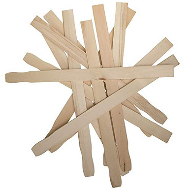 14 Inch Paint Sticks Box of 25 Sanded Hardwood Paint Stirrers for Wax ...