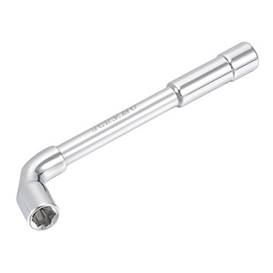 uxcell 6mm Metric L Shaped Angled Hex Socket Wrench Chrome Plated CrV ...