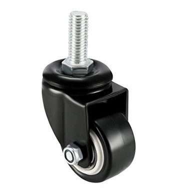 uxcell Swivel Casters 1.5 Inch PU M10 x 25mm Threaded Stem Swivel ...