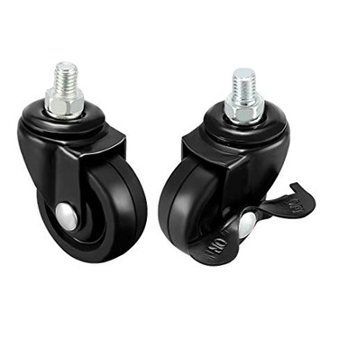 uxcell Swivel Casters 15 Inch Solid Rubber M8 x 10mm Threaded Caster ...