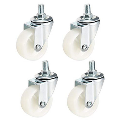 uxcell Swivel Casters 2 Inch Nylon 360 Degree M10 x 15mm Threaded ...