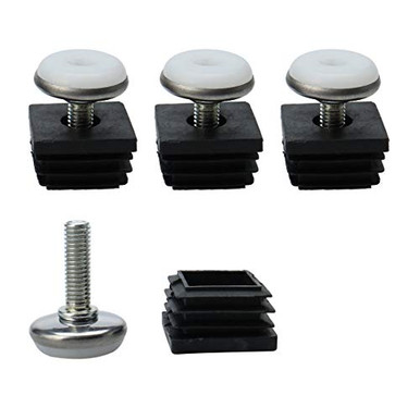 uxcell Leveling Feet 25 x 25mm Square Tube Inserts Kit Furniture Glide ...