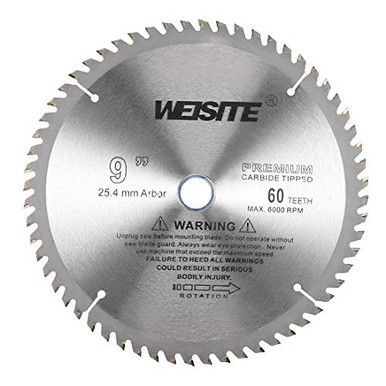 uxcell 9 inches Circular Saw Blade 60T 34 inches Arbor Wood TCT Carbide ...