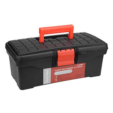 uxcell 13-inch Tool Box, Plastic Tool Box with Tray and Organizers ...