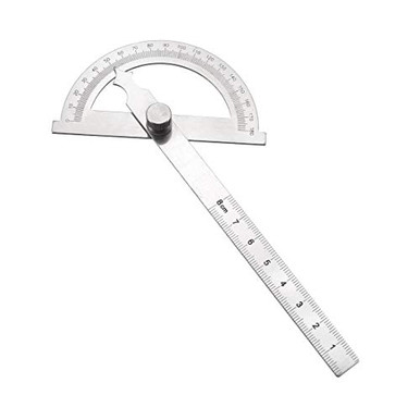 uxcell Stainless Steel Protractor 180° Round Head Angle Finder with ...