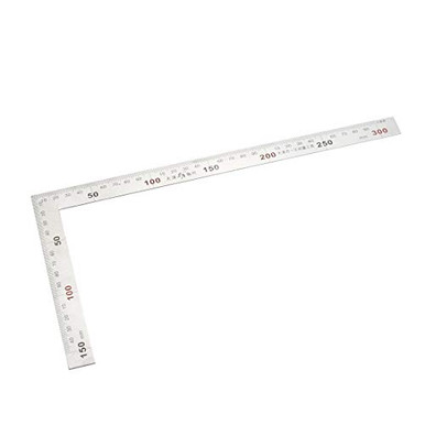 uxcell Angle Ruler 150x300mm Stainless Steel Scale L Framing Square 90 ...