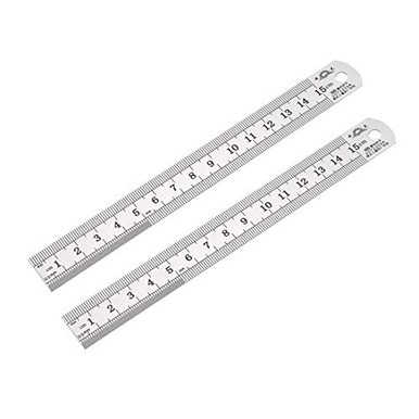 uxcell Straight Ruler 150mm 6 Inch Metric Stainless Steel Measuring ...