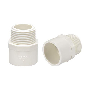 uxcell 32mm Slip X G1 Male Thread PVC Pipe Fitting Adapter Connector ...