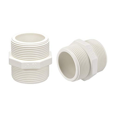 uxcell PVC Pipe Fitting Octagonal Nipple G112 X G112 Male Thread ...