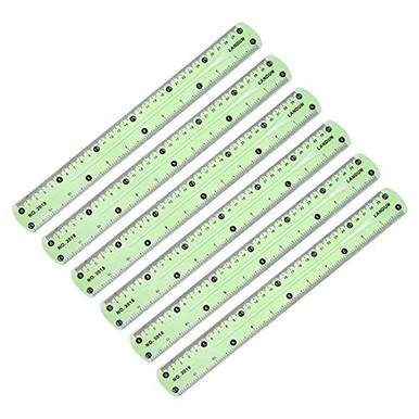 uxcell Flexible Straight Ruler 30cm 12 Inch Soft Plastic Measuring Tool ...