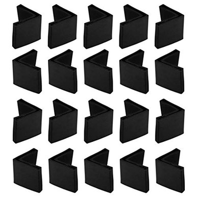 uxcell 25mm x 25mm Angle Iron Foot Pads L Shaped PVC Furniture Desk Leg ...