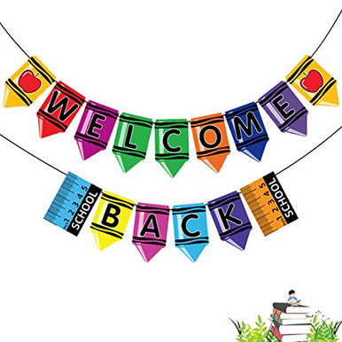 MISS FANTASY Back to School BannerBack to School Decorations Welcome ...
