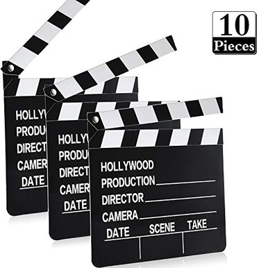 10 Pieces Movie Clapboard Cardboard Clapper Board Writable Cut Action ...