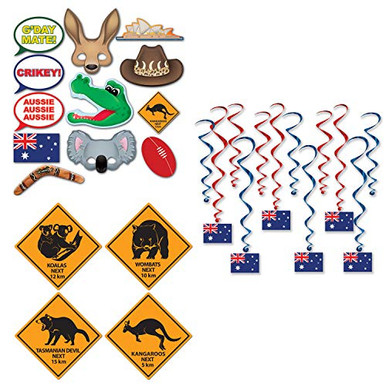 TCS Party Bundles Australian Wall Decorations 28 Piece Bundle Outback ...