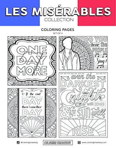 Coloring Broadway Les Miserables Card stock Coloring Pages 8 12 x 11 ...