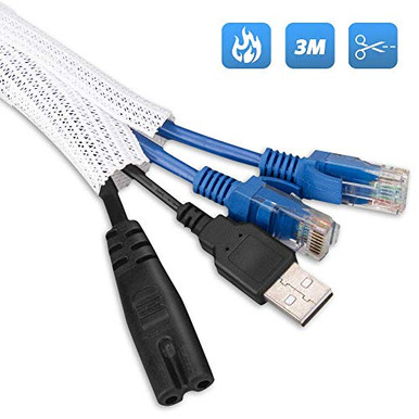 Cable Management Sleeve Cover, AGPTEK Cord Management System for Desk ...