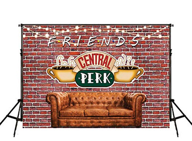 Dudaacvt Friends Central Perk Theme Backdrop 7x5ft Red Brick Wall Retro ...