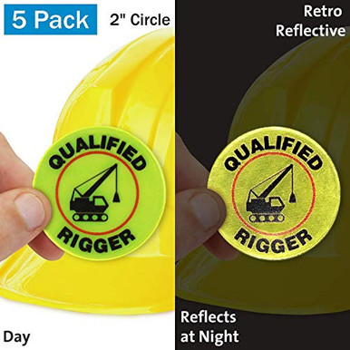 SmartSign"Certified Rigger" Pack of 5 Hard Hat Labels | Retro ...
