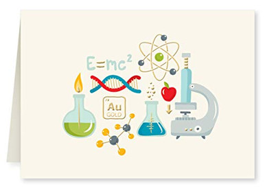 Faux Designs Science is Real Foil Embossed Blank Folded Note Card Set ...