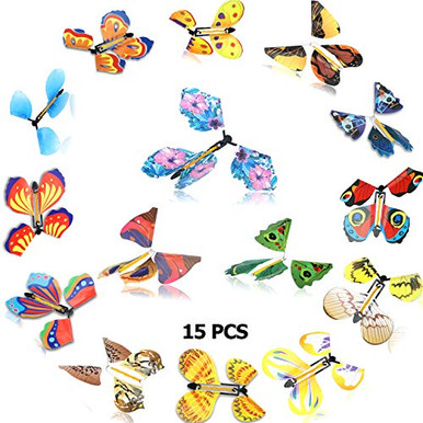 15 Pieces Magic Flying Butterfly Wind up Butterfly in The Book Classic ...
