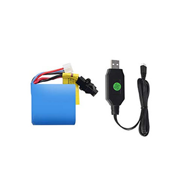 DEERC Battery and Charger for H120 RC Boats Charging Kit for Remote ...