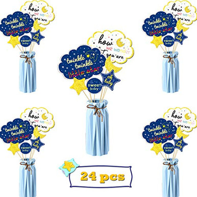 24 Pieces Twinkle Twinkle Little Star Centerpiece Sticks for Twinkle ...