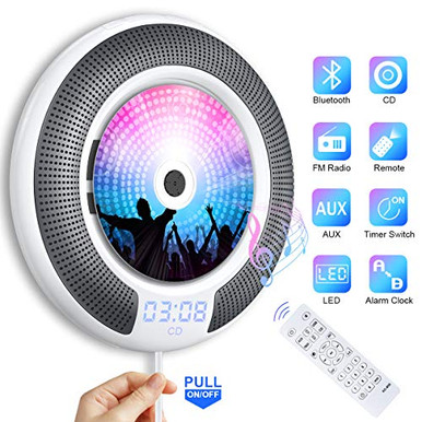 Portable CD Player with Bluetooth Wall Mountable Gueray Builtin HiFi ...