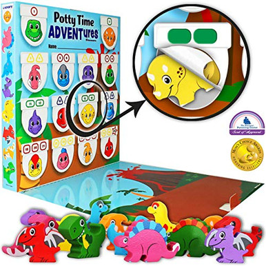 LIL ADVENTS Potty Time Adventures Potty Training Game 14 Wood Block ...
