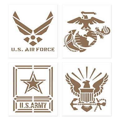 Military Stencils US Air Force Marine Corps Army Navy 89 x 735 4 Pack ...
