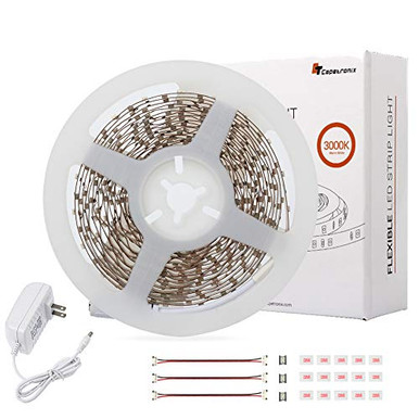 LED Strip Lights Warm White, CT CAPETRONIX 16.4ft 12V LED Night Lights ...