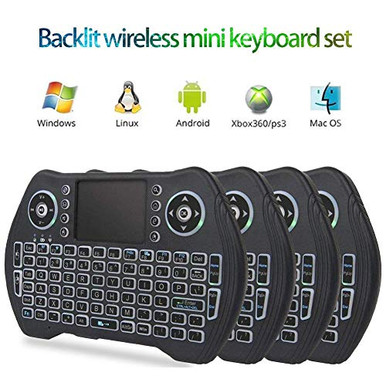 Pack of 4 Pcs EASYTONE Backlit Mini Wireless Keyboard with Touchpad ...