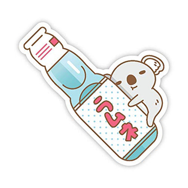 Baby Koala with ramune Japanese soda Vinyl Sticker for Laptop and Water ...