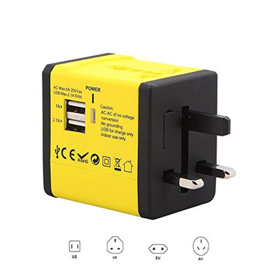 AllEASY Travel Adapter Universal All in One International Charger with ...