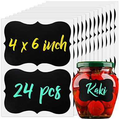 Large Chalkboard Labels 4 x 6 Inch Reusable Blackboard Stickers ...
