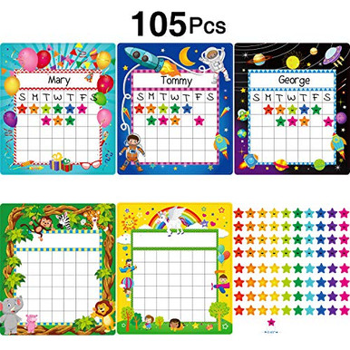 80 Incentive Chart Reward Tracking Chart Colorful Incentive Pad in 5 ...