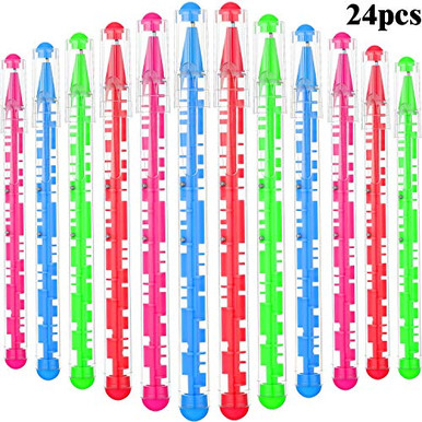 24 Pieces Maze Pen Puzzle Novelty Ink Pen Fidget Toy Pen with Ball Maze ...