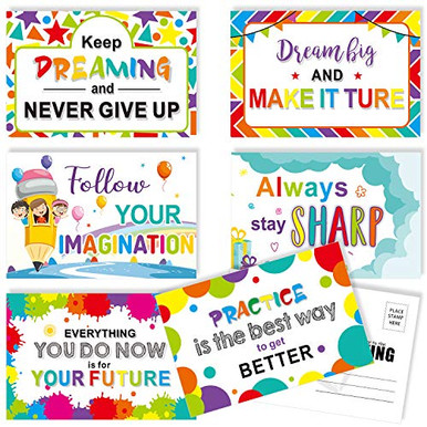 60 Pieces Motivational Teacher Postcards, Thinking of You Encouragement ...