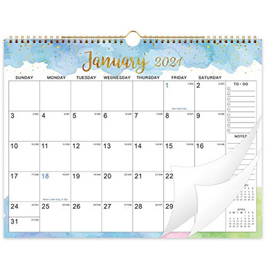 2021 Wall Calendar - Monthly Hanging Calendar Planner 2021, 15" x 11.5 ...