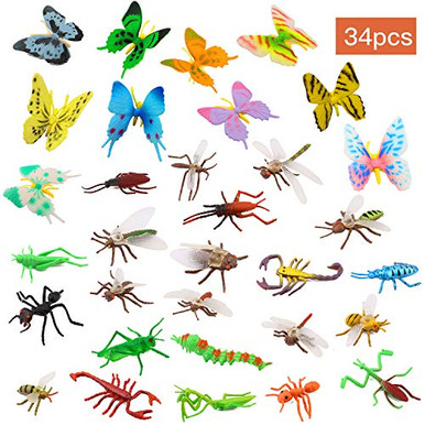OOTSR Plastic Insects Bugs Figures22Pack and Assorted Colorful ...