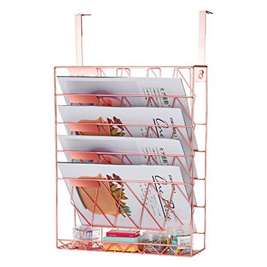 Samstar Hanging Wall File Holder,Wall Mounted File Folder Organizer for ...
