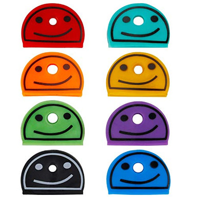 Uniclife 24 PCS Key Cap Covers Smile Face Identifier in 8 Assorted ...