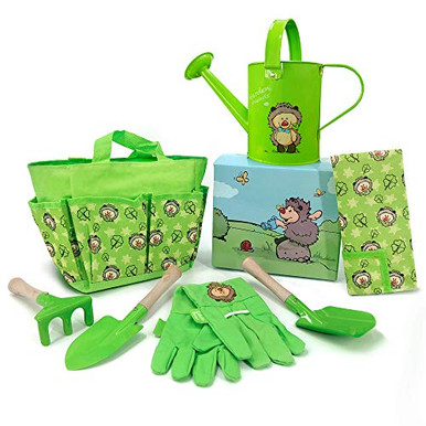 Jardineer Kids Gardening Set Garden Tools for Kids with Tote Bag Shovel ...