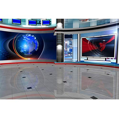Yeele 10x8ft Photography Background Earth TV Studio Interior Television ...
