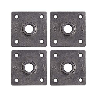 PIPE DeCOR 12 Industrial Flange New Square Design Half Inch Threaded ...