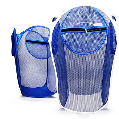 Pop Up Mesh Laundry Hamper,Portable Dirty Bucket,Collapsible for ...