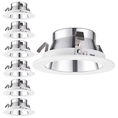 TORCHSTAR 4 Inch Recessed Can Light Trim, Aluminum Reflector Trim, Fits ...