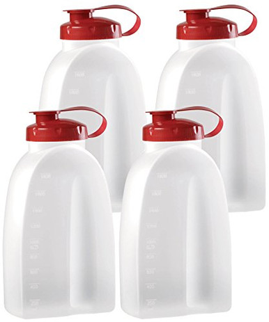Rubbermaid 1776348 1 Quart Servin Saver White Bottle Pack of 4 ...