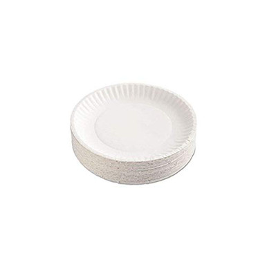 AJM Packaging PP9GRAWH 9 Fluted Paper Plate 1200 CS - Warehousesoverstock