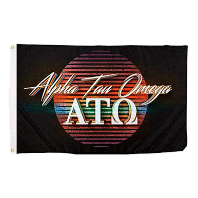 Alpha Tau Omega 80s Letter Fraternity Flag Banner 3 feet x 5 feet Sign ...