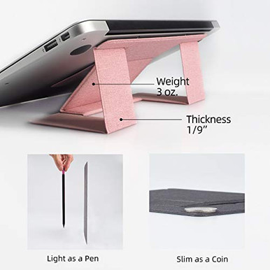 Invisible Lightweight Origami Laptop Computer Folding Stand, Rose ...
